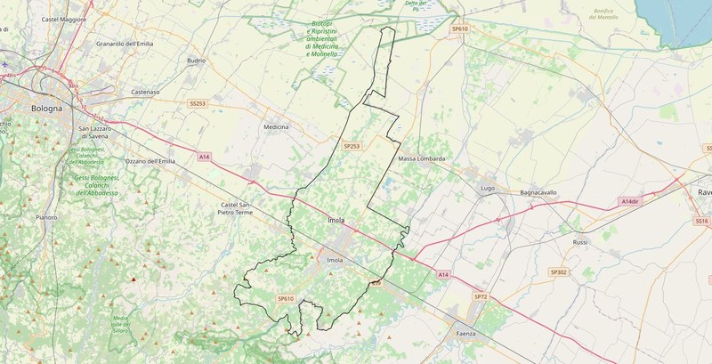 Codici comunali - coordinate del territorio - Comune di Imola